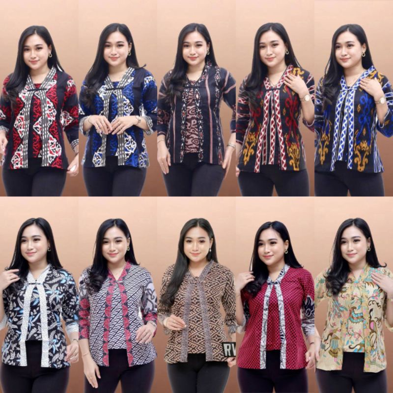 Jual Batikid - Baju Batik Wanita Atasan Blouse Terbaru Modern Seragam Resespsi Kantor Kerja ...
