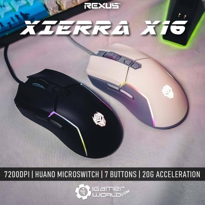 Jual Rexus Xierra X16 RGB 7200DPI Gaming Mouse | Shopee Indonesia