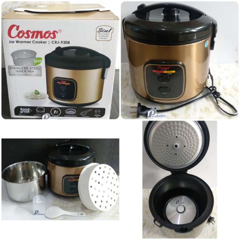 Jual Magic Com COSMOS CRJ-9308 Stainless Steel 2Liter | Shopee Indonesia