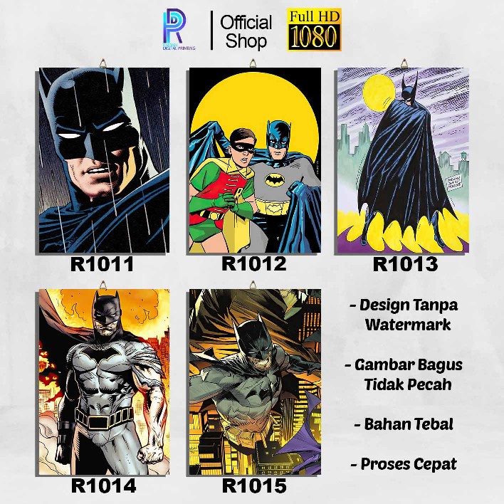 Jual WALL DECOR POSTER KAYU HIASAN DINDING BATMAN RR1011 | Shopee Indonesia