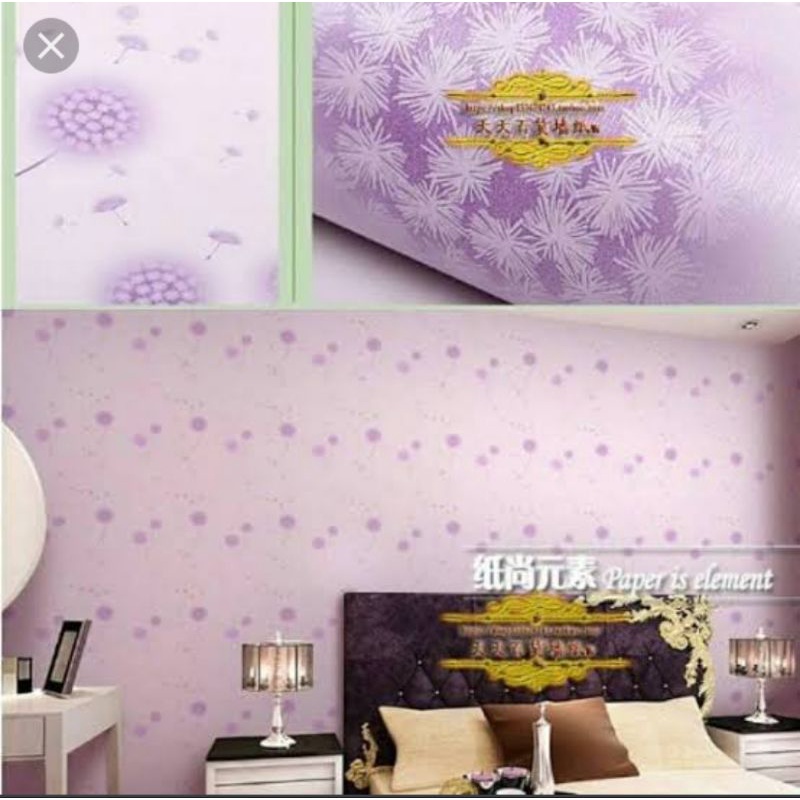 Jual Wallpaper Sticker Dinding Ruang Tamu Kamar dan Kantor Motif Kapas ...