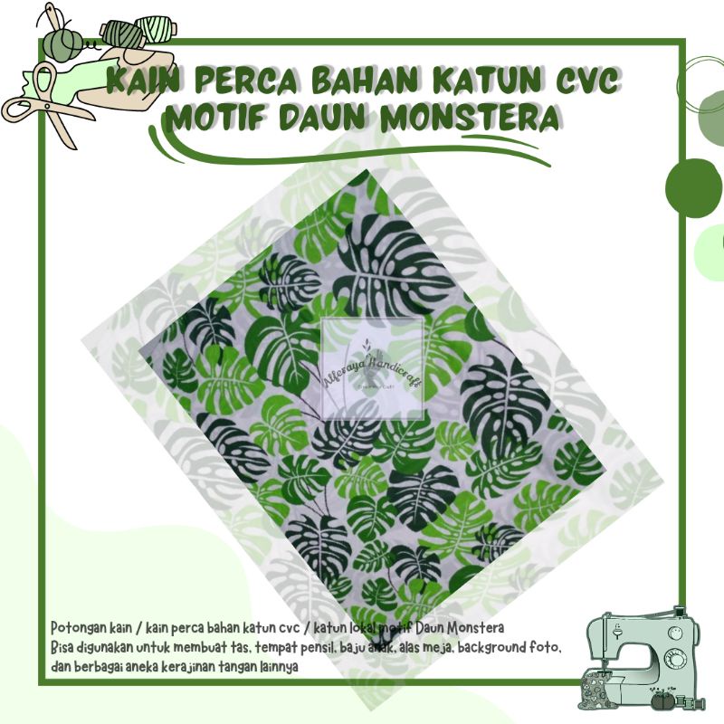 Jual Kain Perca | Bahan Katun Lokal Katun CVC | Potongan Kain Motif ...