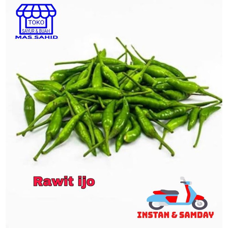 Jual Rawit ijo Cabe ijo Cabai Rawit ijo 100 gram | Shopee Indonesia