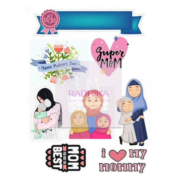 Jual Topper selamat hari ibu mothers days bisa custom nama dan ucapan ...