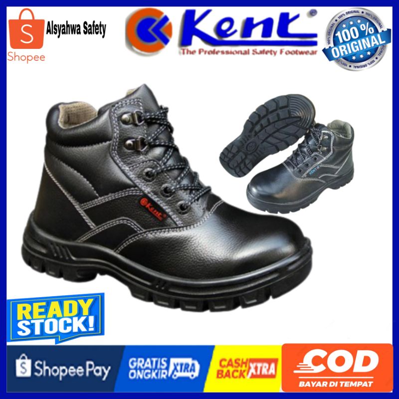 Jual SEPATU SAFETY KENT ANDALAS HITAM ORIGINAL 100% | Shopee Indonesia