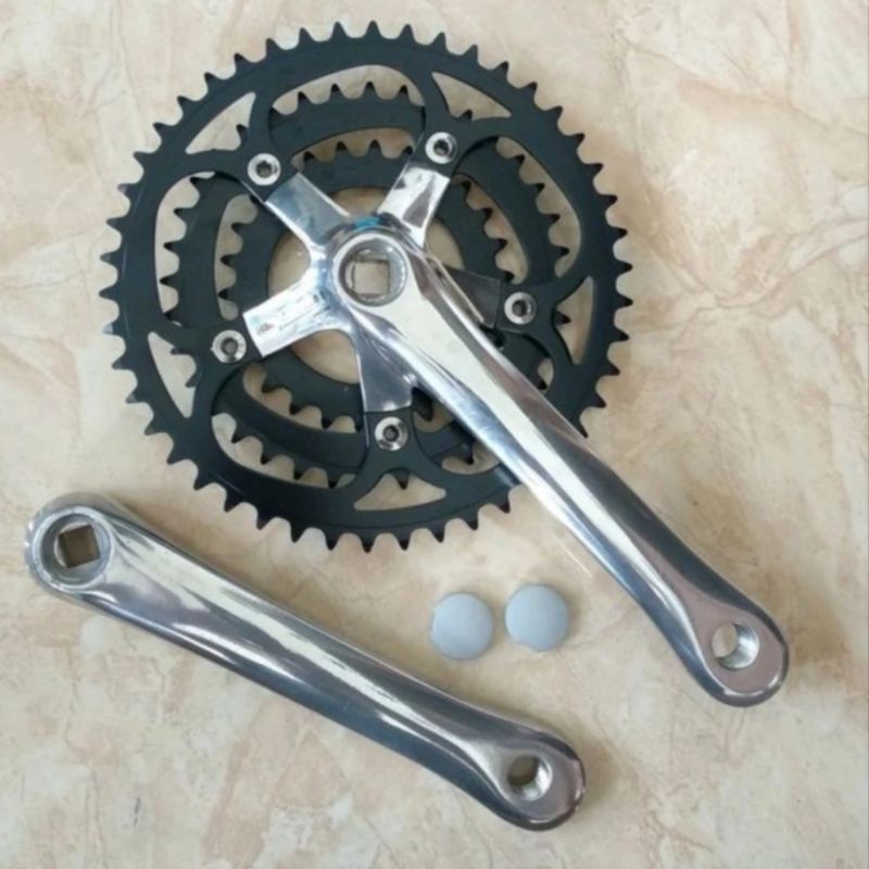 Jual Crank Crankset Sachs new succes krom silver hitam 3 speed 46T ...