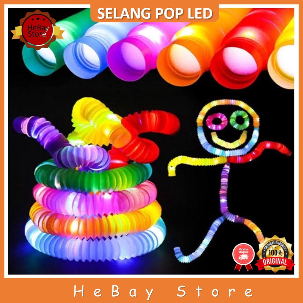 Jual Mainan Anak Viral Light Up Pop Led Selang Lampu Pipa Stick Pop ...