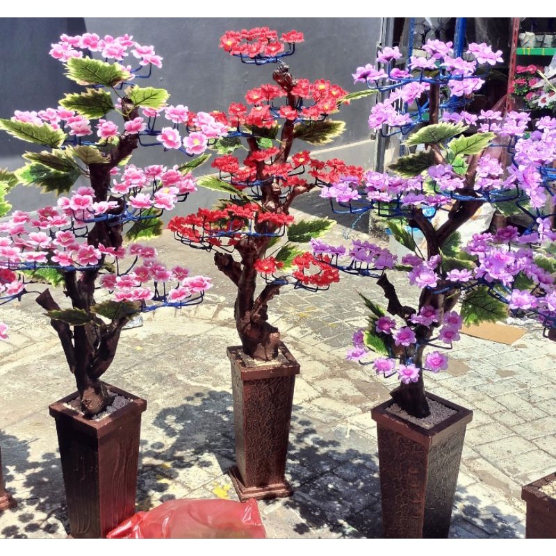 Jual BUNGA SUDUT RUANGAN LENGKAP VAS BATU // BUNGA HIAS ARTIFICIAL ...