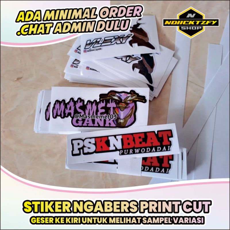 Jual STIKER CUSTOM NGABERS PRINT & CUTTING NGABERS VEKTOR MOTOR SENDIRI ...