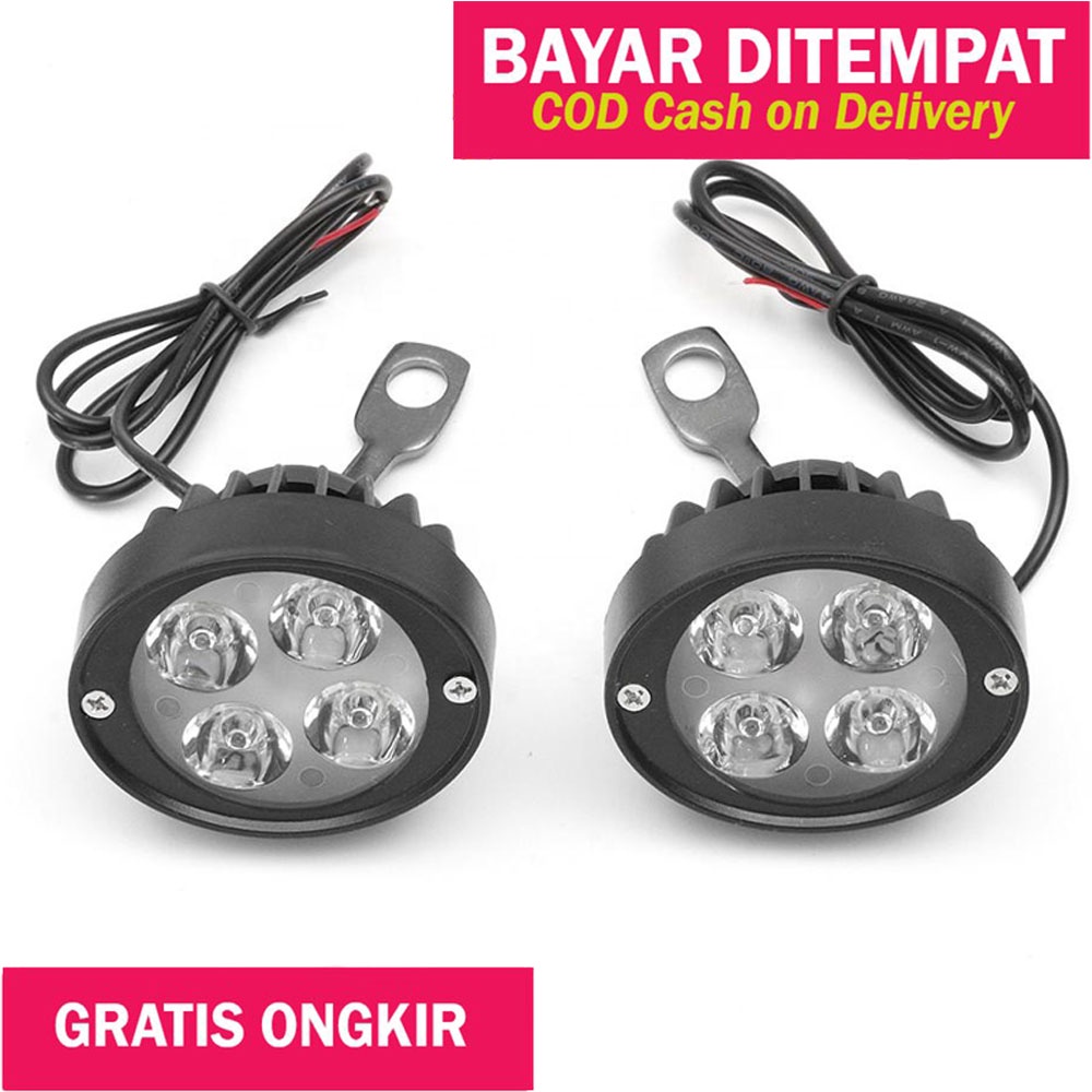 Jual Lampu Led Spion Motor Super Terang U3 Cree 4 Mata Bulat 12W ...