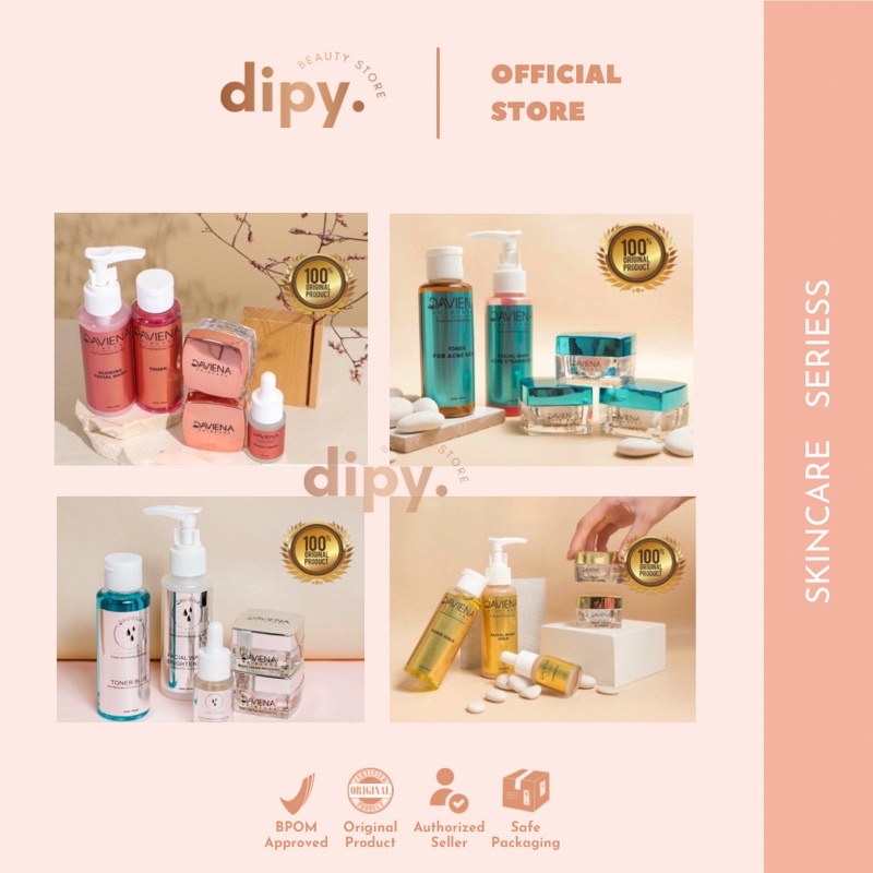 Jual 【Official Outlet】 DAVIENA SKINCARE PAKET WAJAH GLOWING GOLD ACNE ...