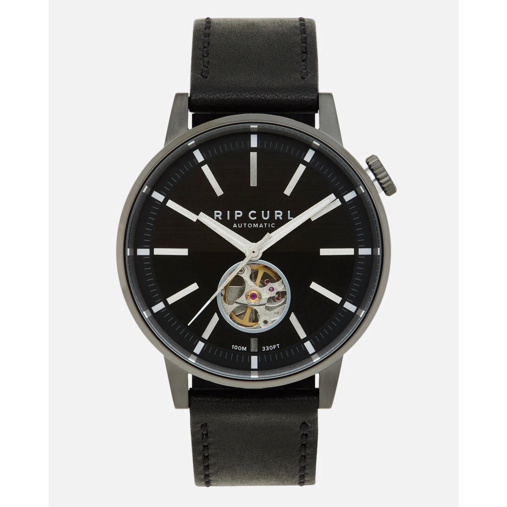 Jual Rip Curl Drake Automatic Leather Black Jam Pria-008MTI-36 | Shopee ...