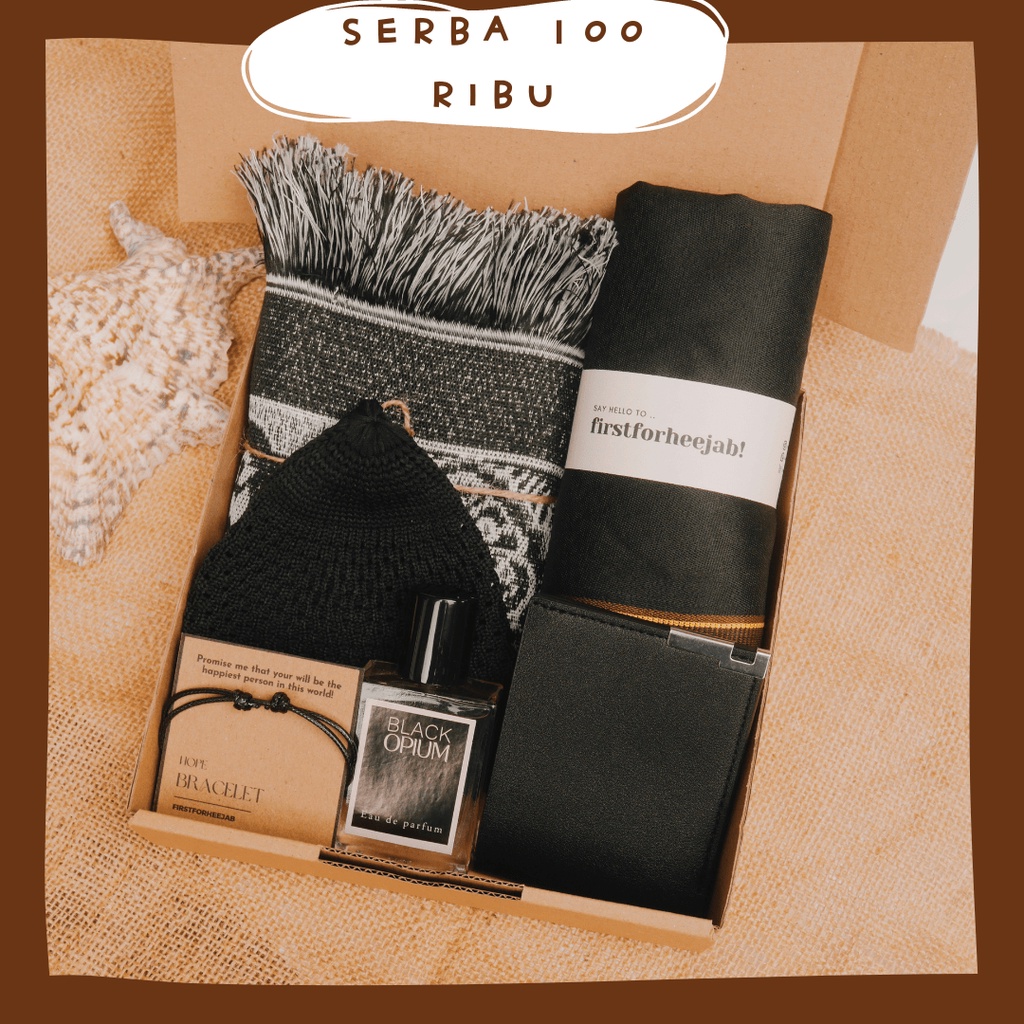 Jual (SERBA 100 RIBU) Hampers Aesthetic Muslim Cowok | Kado ...