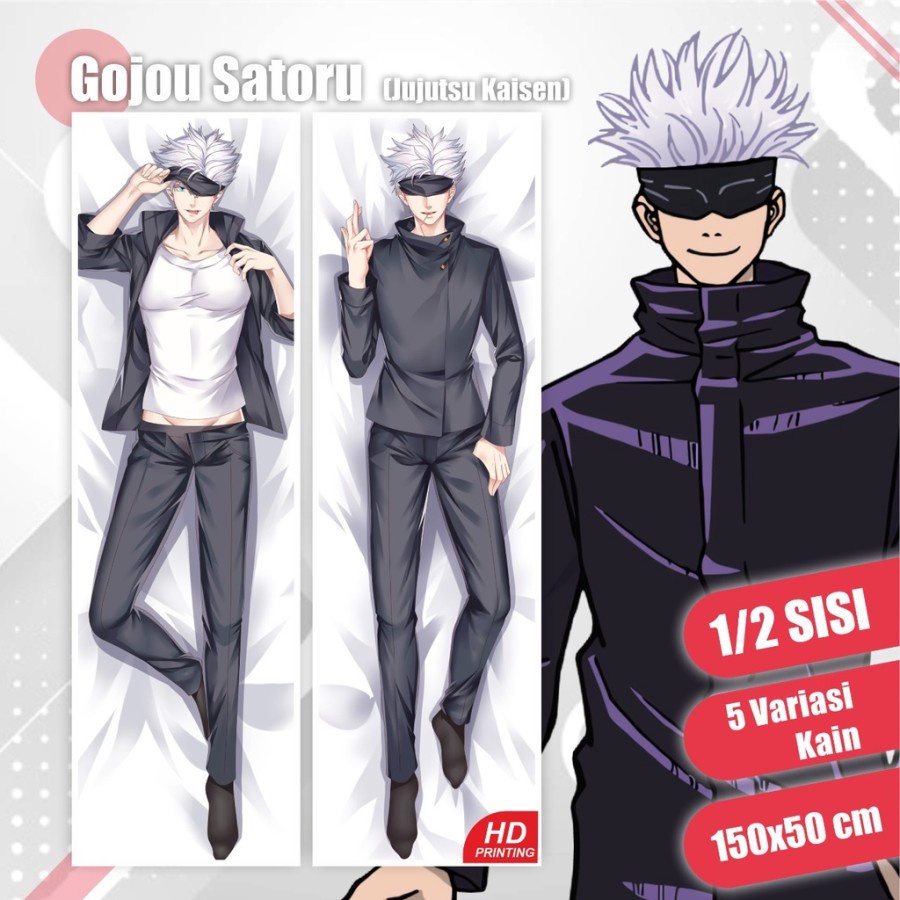 Jual Dakimakura Gojou Satoru Jujutsu Kaisen 150x50 cm (Cover Only ...