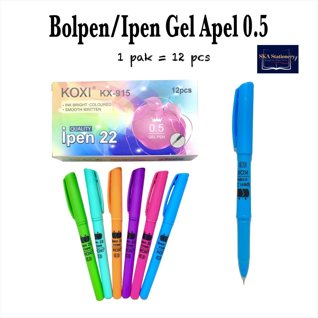 Jual Bolpen/Ballpoint/Pulpen/Ipen Gel Apel 0.5 (Lusin) | Shopee Indonesia