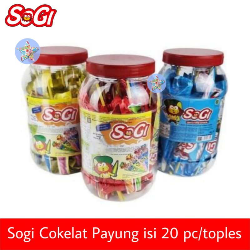 Jual Sogi Cokelat Payung isi 20 pc/toples | Shopee Indonesia