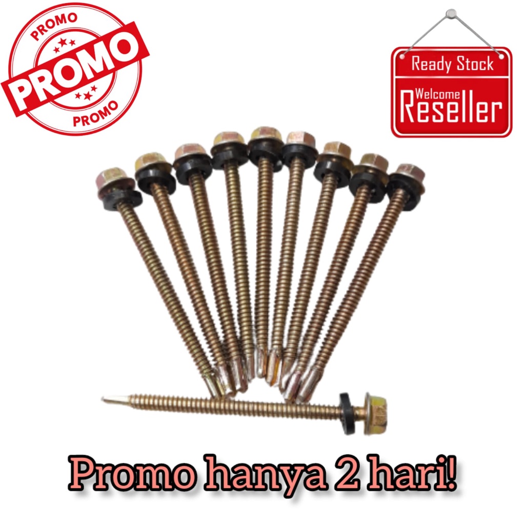 Jual Baut Roofing12 x 70 12x70 7 cm Sekrup Skrup roofing drilling screw ...