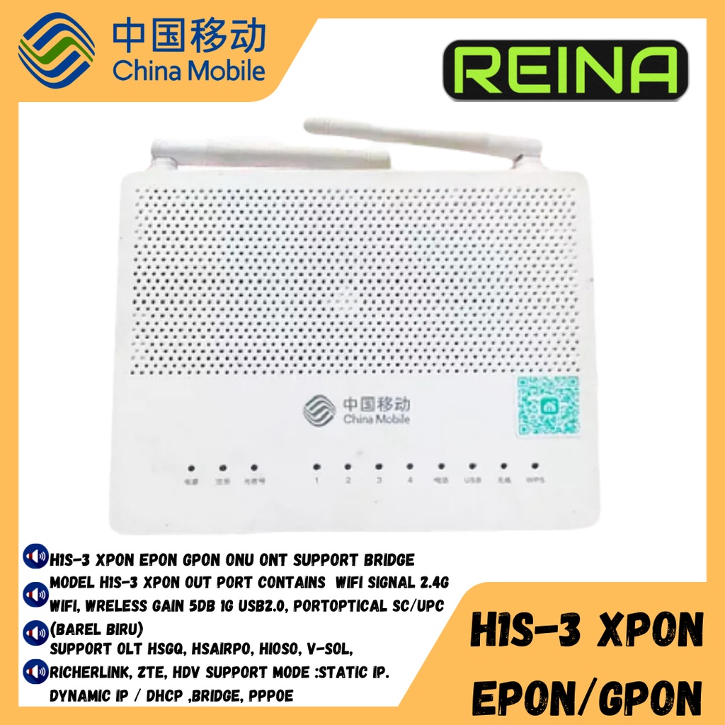 Jual MODEM H1S-3S XPON EPON GPON ONU ONT INCLUDE ADAPTOR | Shopee Indonesia