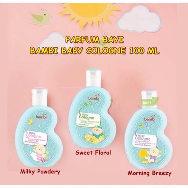 Jual Bambi Baby Cologne 100ml/Parfum bayi/minyak wangi bayi/parfum anak ...
