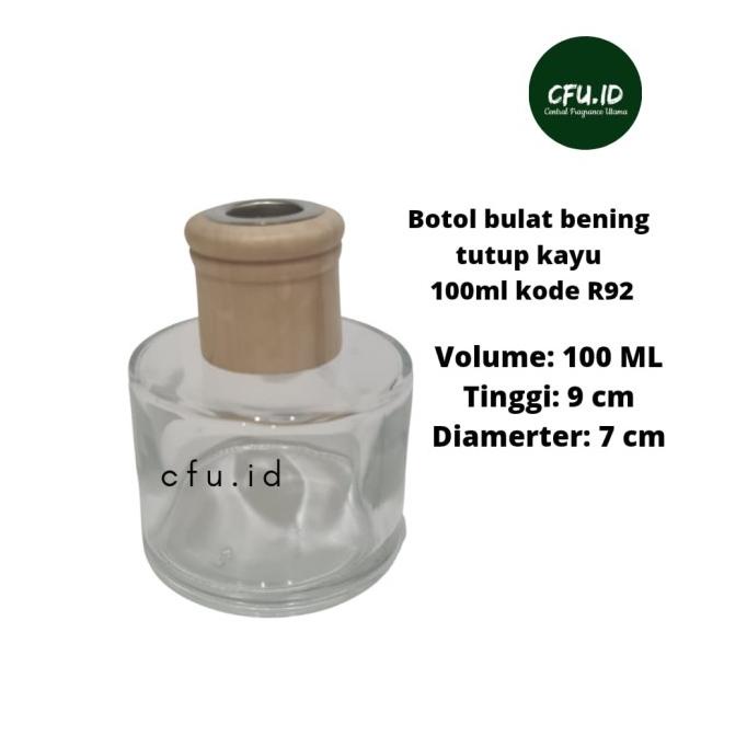 Jual botol diffuser bulat bening kayu 100 ml | Shopee Indonesia