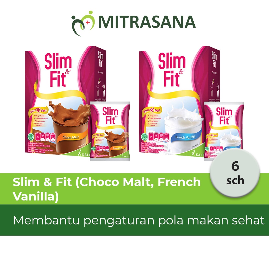 Jual Slim & Fit Meal Coklat / Vanila - 1 box isi 6 sachet @52 gr ...