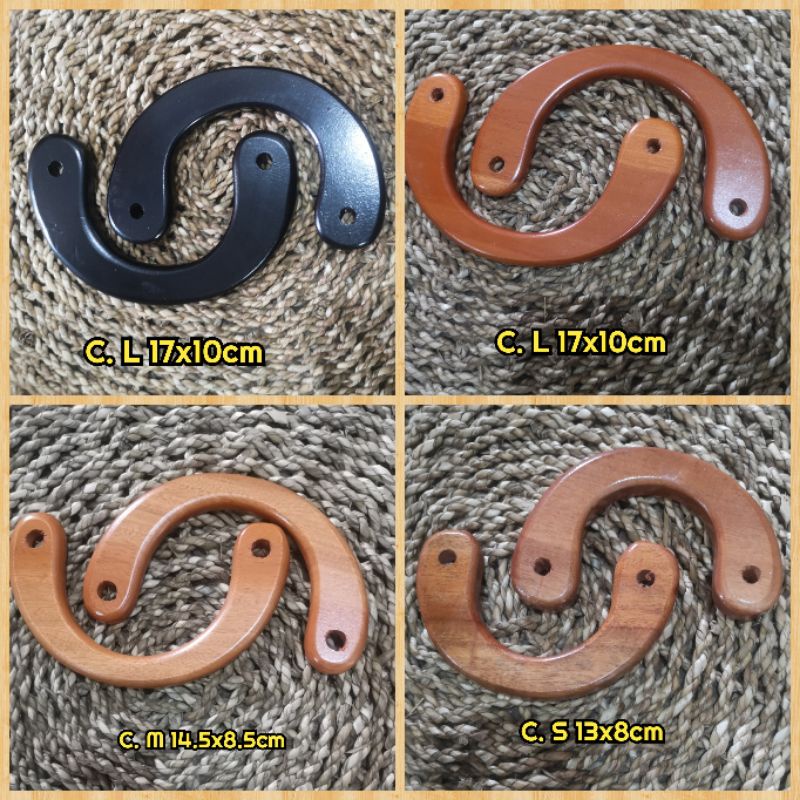 Jual HANDLE TAS KAYU TANGKAI GAGANG C BESAR GERAISURYA | Shopee Indonesia
