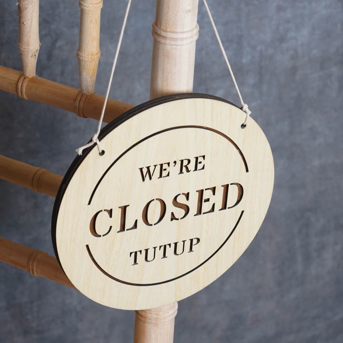 Jual SIGN OPEN / CLOSED 2 SISI TANDA BUKA TUTUP PLANG TOKO RESTORAN ...
