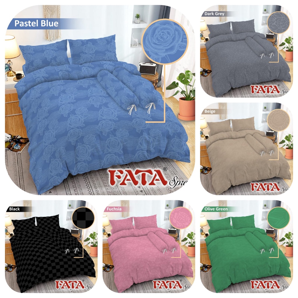 Jual Bedcover Polos Emboss FATA Jacquard Queen 160x200 cm, Tinggi 20 cm ...