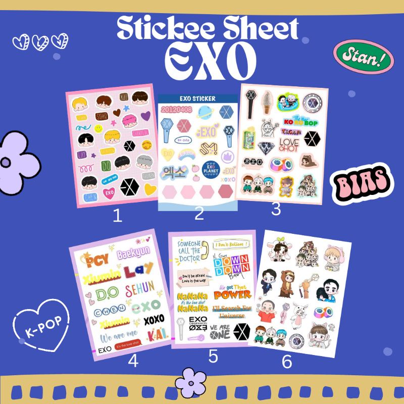Jual Sticker Sheet EXO all member murah (bisa COD) | Shopee Indonesia