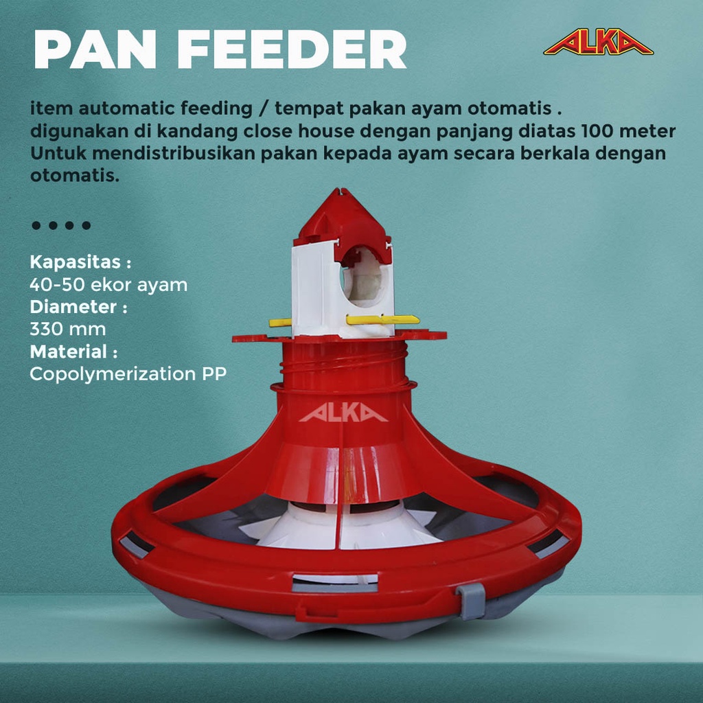 Jual Pan Feeder - Tempat Pakan Ayam Broiler Otomatis Kandang Close House Klos | Shopee Indonesia