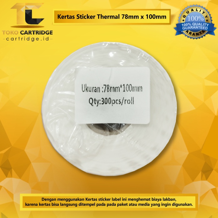 Jual Kertas Resi Label Thermal Barcode 100x100 100x150 78x100 Roll ...