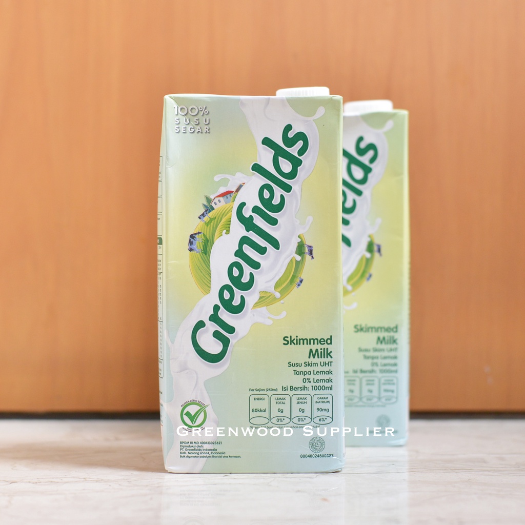 Jual Greenfields Susu UHT Skimmed 1 Liter - Per Pcs | Shopee Indonesia
