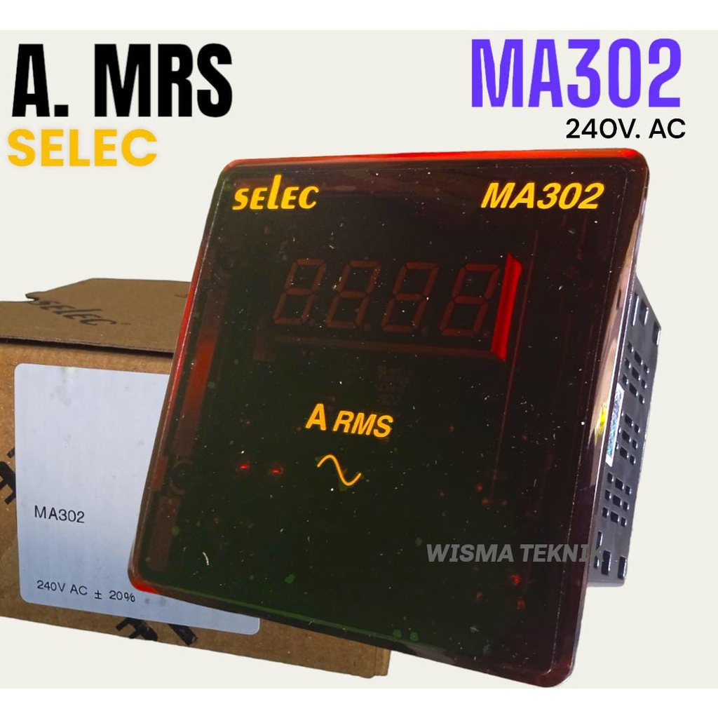 Jual DIGITAL LED AMPERE METER 1 PHASE SELEC MA302 | Shopee Indonesia