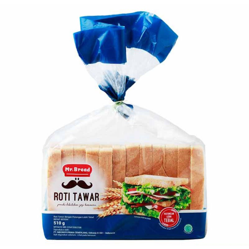 Jual (kirim instant) Mr. Bread aneka roti tawar kupas pandan gandum ...