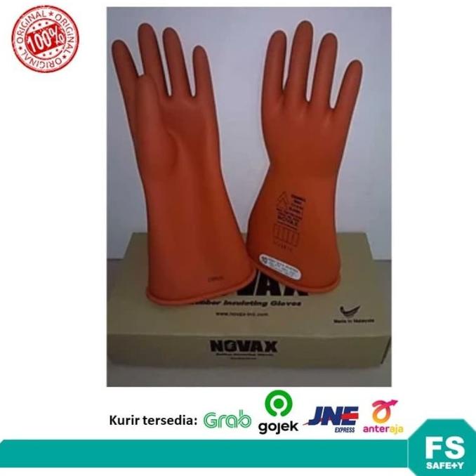 Jual Novax Sarung Tangan Listrik Anti Setrum Class 2 - 17Kv To 20Kv ...