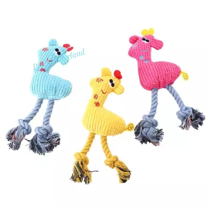 Jual Squeaky Plush Toys - Mainan Anjing Boneka Tali Rajut - Dog Toy ...