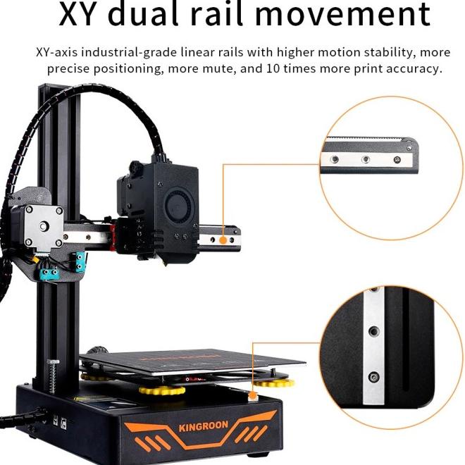 Jual 3D Printer Kingroon Kp3S New Linear Rail Direct Drive 32 Bit Tmc2225 Printer Original ...