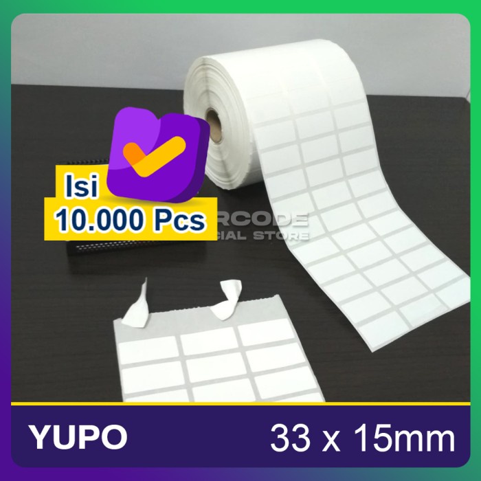 Jual Stiker Label Barcode 33 X 15 (3 Line) Kertas Sticker Label Yupo ...
