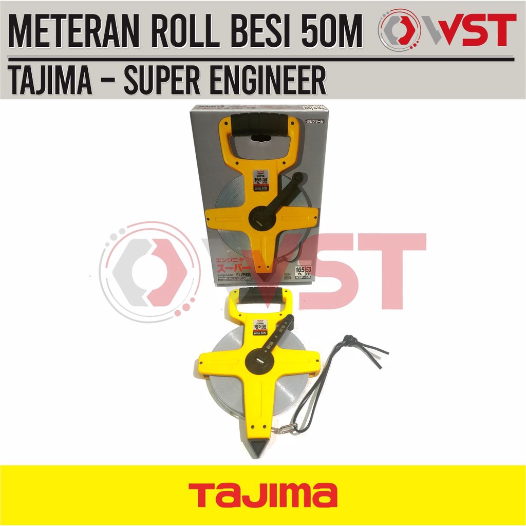 Jual Meteran Tancap 50M TAJIMA Engineer Super Plat Besi 50 Meter / Roll ...