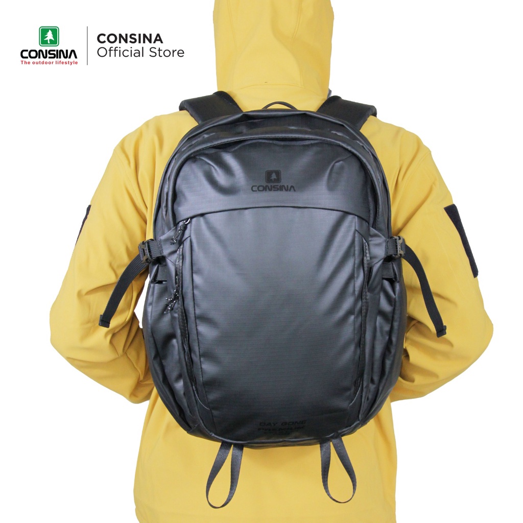 Jual Consina Day Gone Ransel Backpack Laptop Office | Premium Black on ...