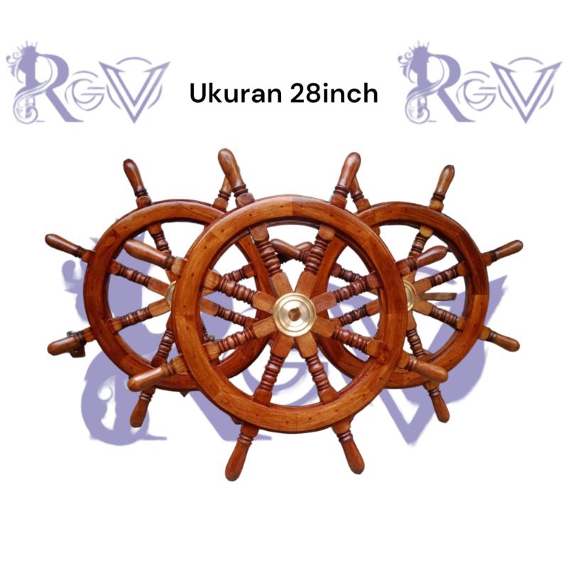 Jual Setir Kemudi Kapal Laut (BAHAN KAYU JATI ASLI) | Shopee Indonesia
