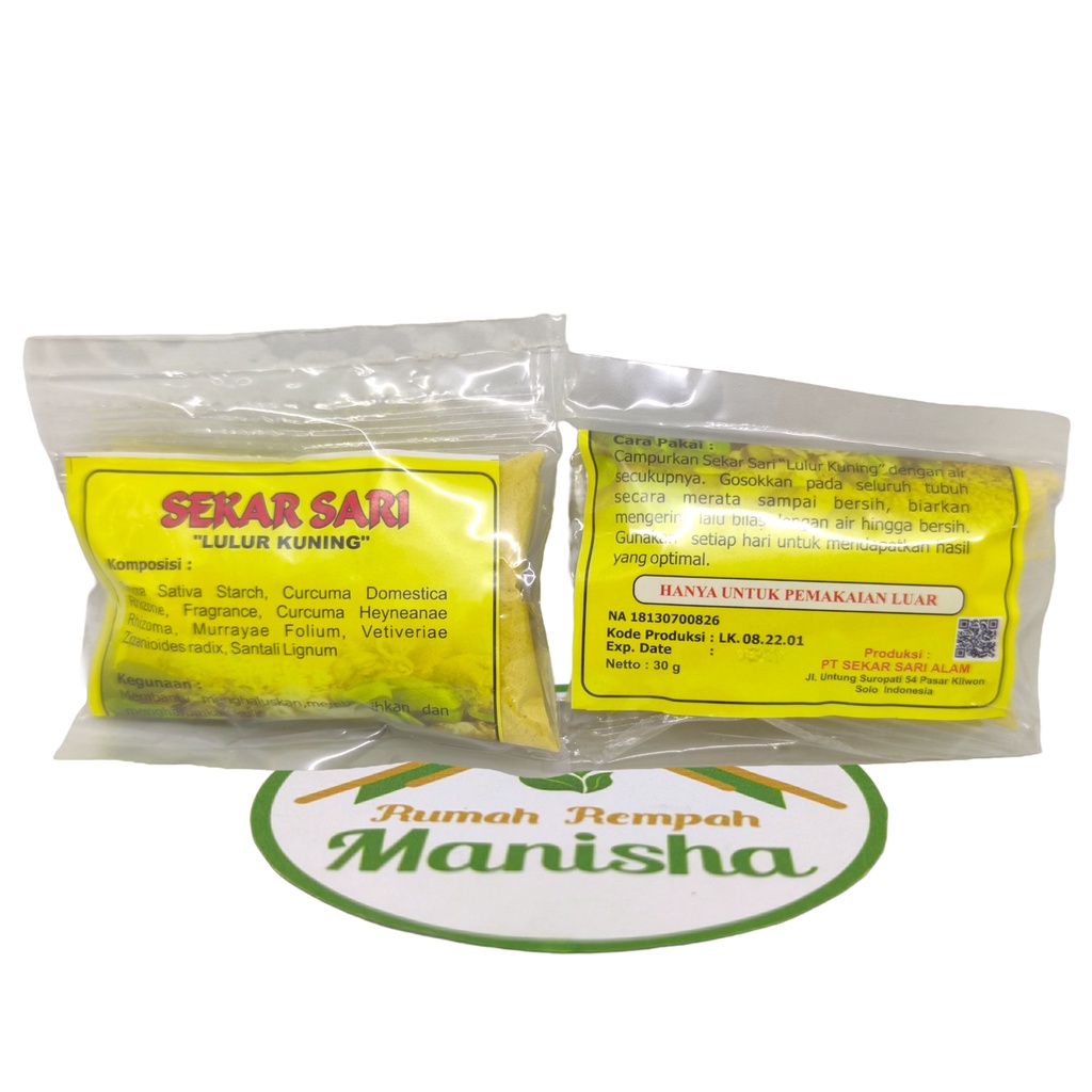 Jual Lulur Kuning Sekar Sari Original 30gr | Shopee Indonesia