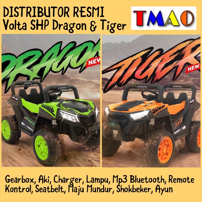 Jual Mobil Aki Mainan Anak Volta SHP Dragon 5066 Tiger 5068 4 wheel ...
