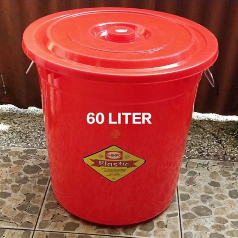 Jual EMBER AIR & TUTUP 60 LITER SHINPO 160 T / TEMPAT PENYIMPANAN PLASTIK | Shopee Indonesia