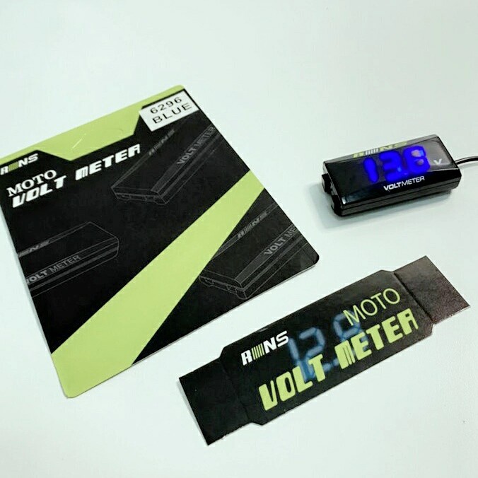 Jual Cam Blue /Voltmeter Digital Waterproof Motor Mobil 12 Volt ...