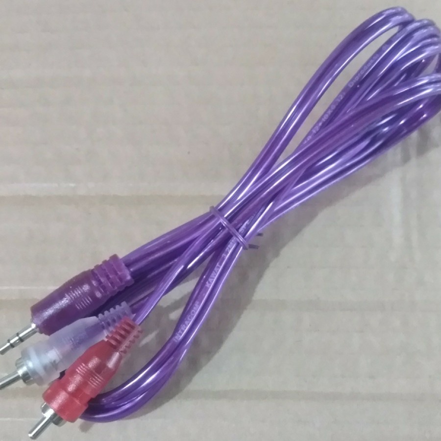 Jual Kabel audio jack 3.5 to 2 RCA transparan 1.5m HP speaker Jek 3,5 1 - 2 1,5m | Shopee Indonesia