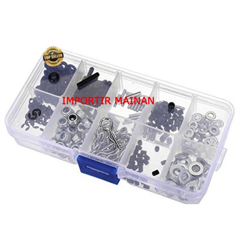 Jual rc car tools box 200pcs R pin E clips mur M3 M4 HSP wltoys MJX rc ...