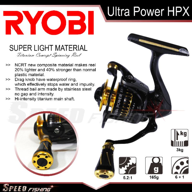 Jual Reel Pancing Ryobi Ultra Power 500HPX 800HPX 1000HPX Limited Edition Ultralight Fishing ...