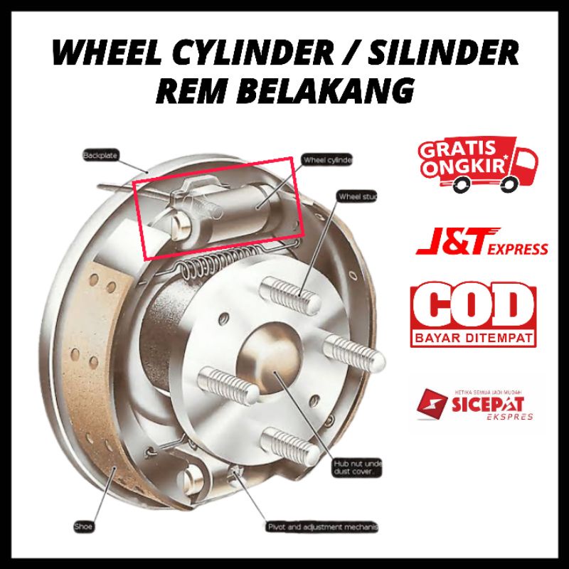 Jual Wheel Cylinder / Silinder Tromol Master Rem Roda Belakang Civic ...