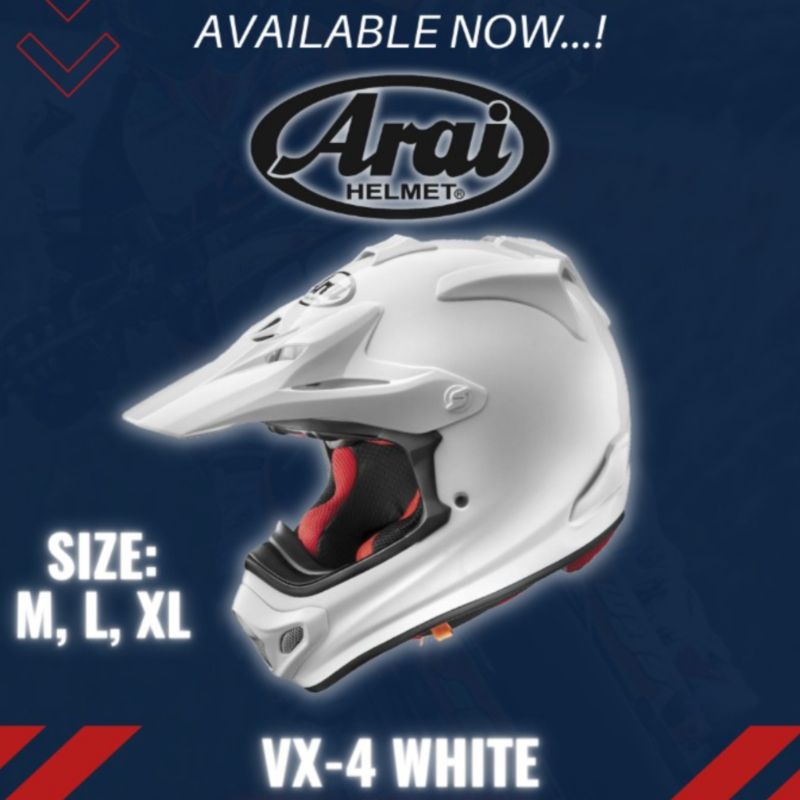 Jual Helm ARAI VX-4 Cross - Putih | Shopee Indonesia